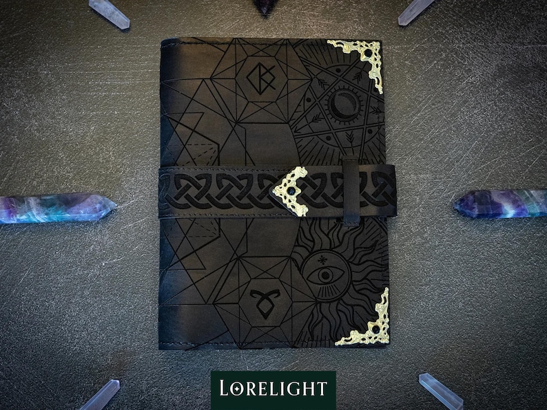 Grimoire Journal Cover SVG & PDF – Laser Cutter File for a Witchy ...