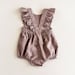 Linen Ruffle Romper, Baby and Toddler Romper, Frilly Baby Jumpsuit, 1st ...