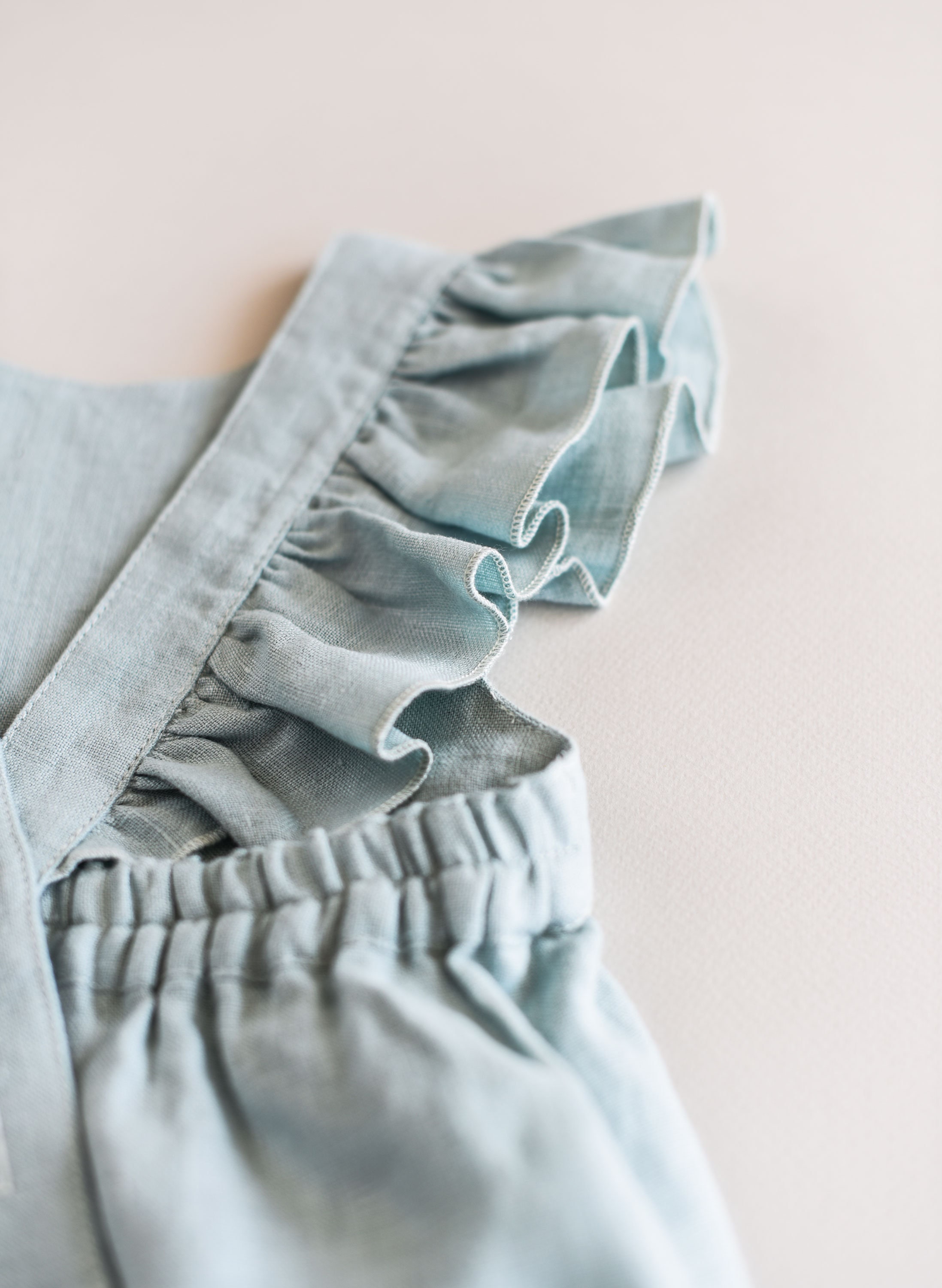 Baby Romper Ruffle Linen Toddler Romper Frilly Baby Outfit | Etsy