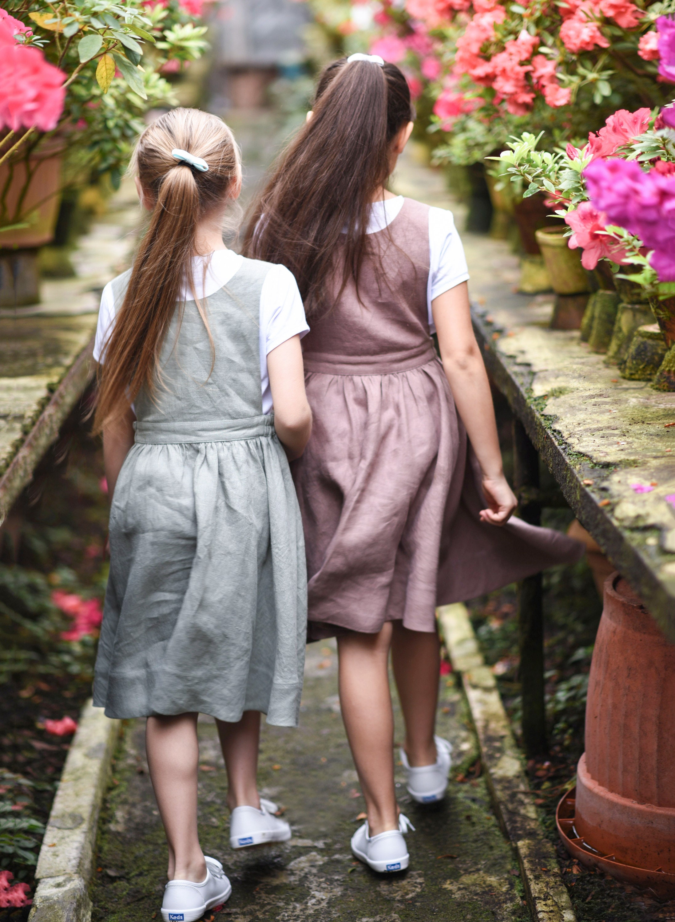 Linen Dress Girl Pinafore Dress Summer Dress Twirl Skirt | Etsy