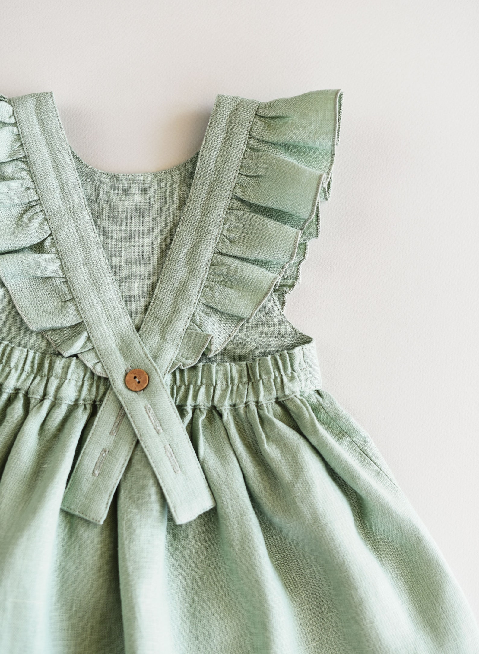 Girls Frilly Dress Linen Baby And Toddler Dress Baby Ruffle | Etsy