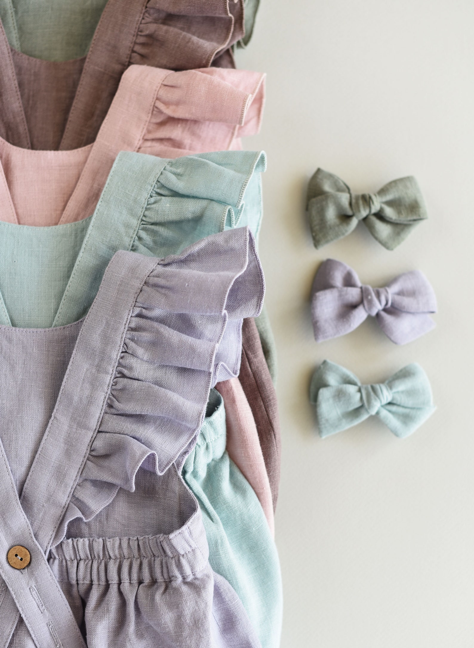 Baby Romper Ruffle Linen Toddler Romper Frilly Baby Outfit - Etsy