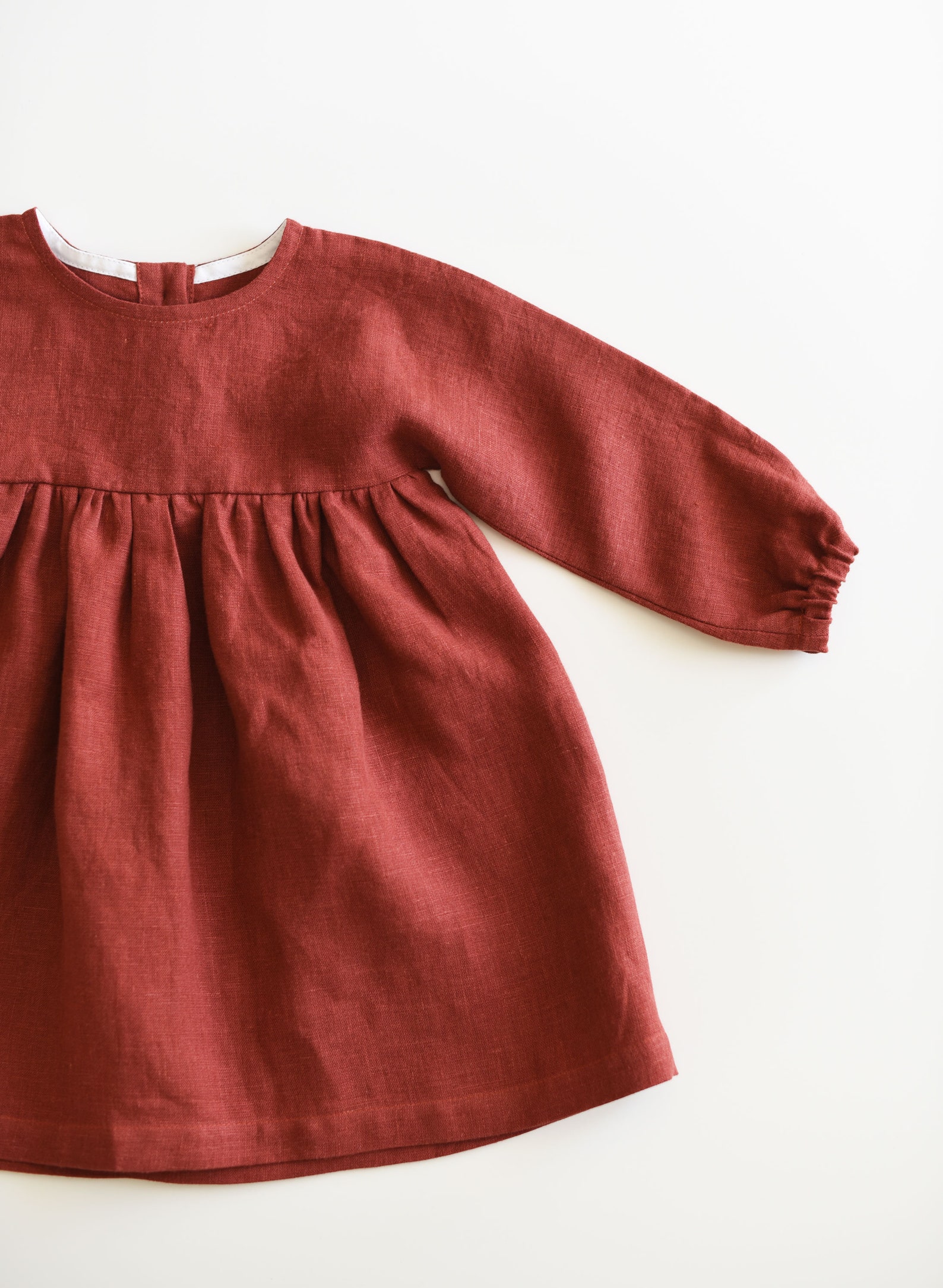 Linen Baby Dress Rust Linen Dress Toddler Girl Clothes Fall - Etsy