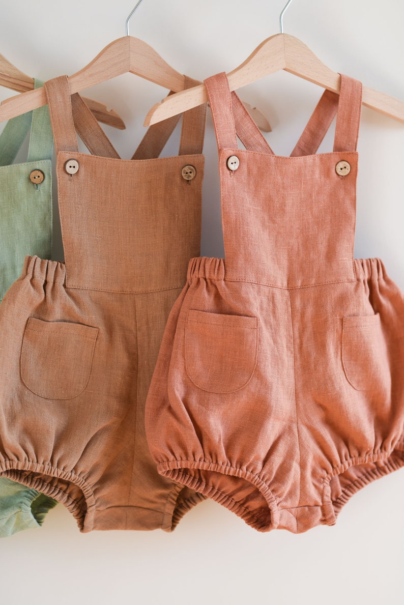 Linen Baby Romper Boy Romper 1st Birthday Outfit Toddler - Etsy