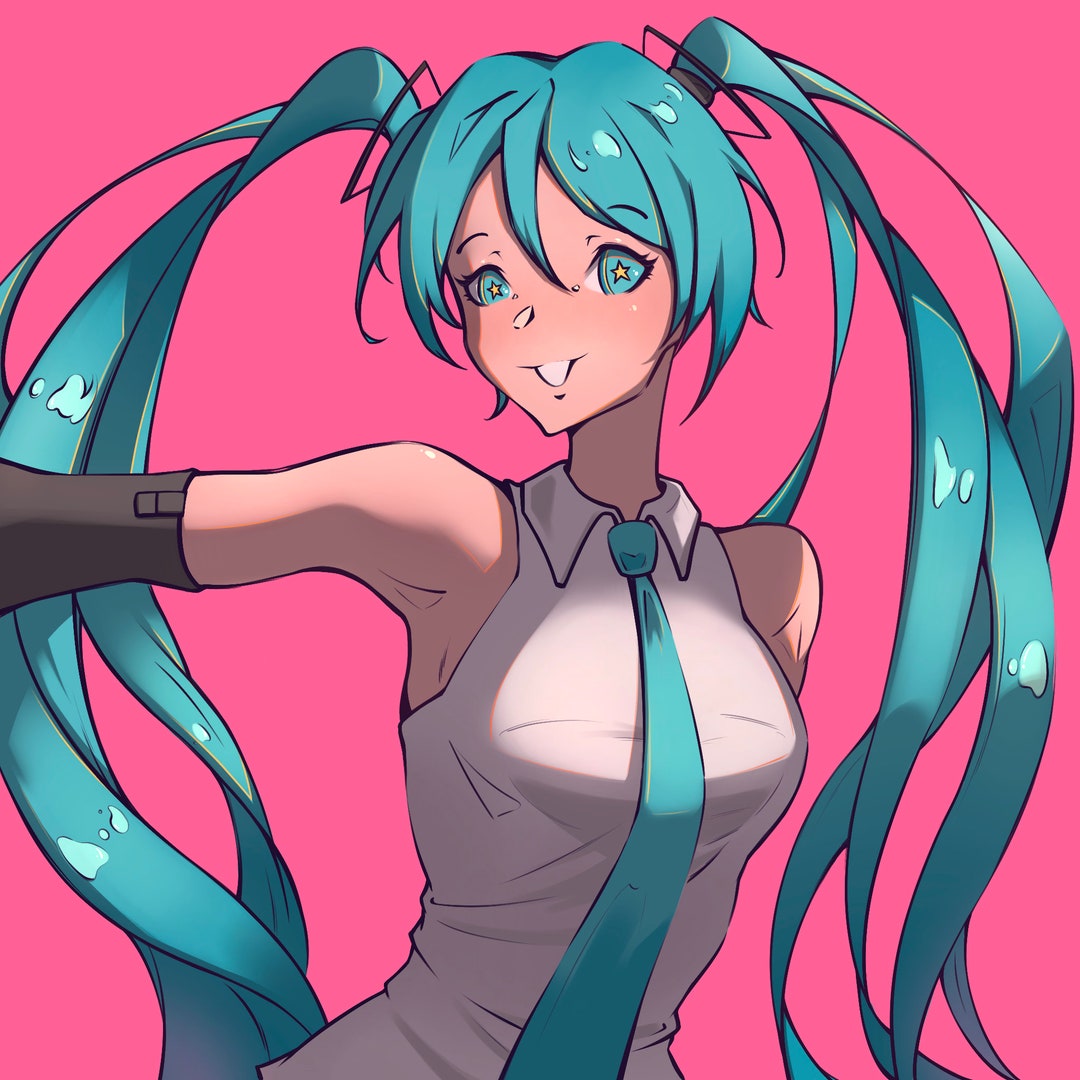 BLUE HAIRED SINGER 8 X 8 Anime Inspired Art Prints - Etsy