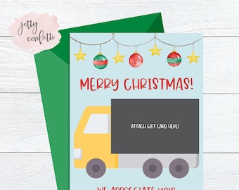 Waste Collector Christmas Card, Garbage Man Card, Garbage Truck, Happy ...