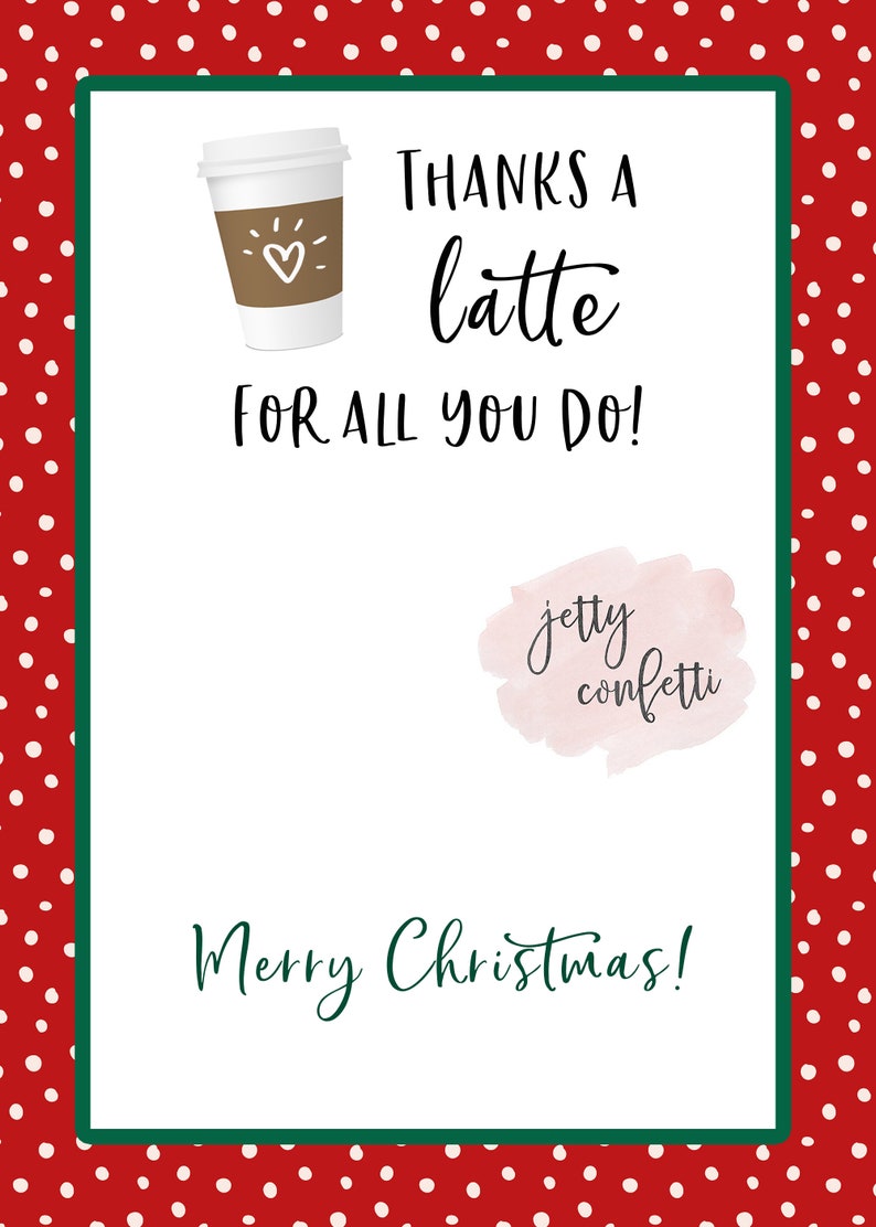 Printable Starbucks Christmas Gift Card Holder | Teacher Gift | Thanks ...
