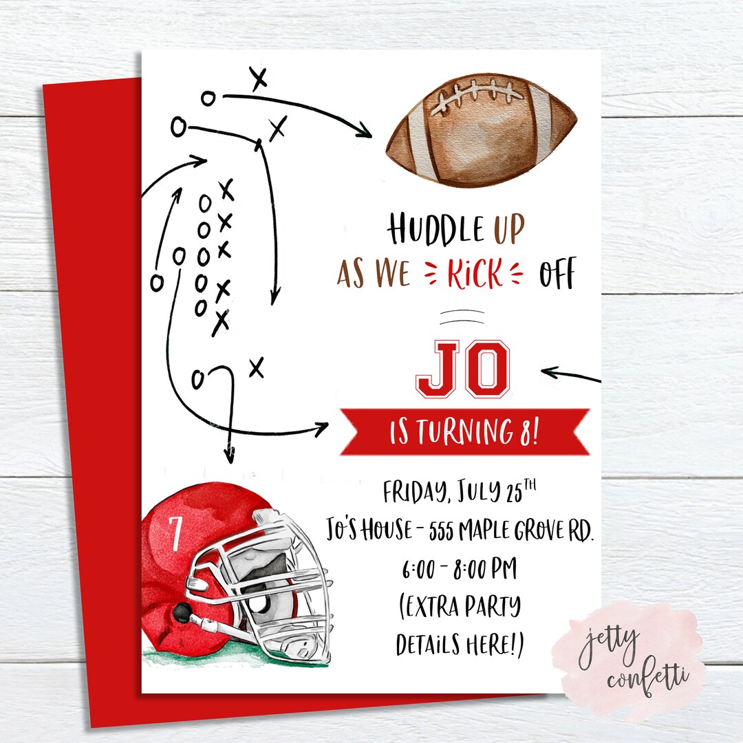 Football Party, Let's Huddle Up, Football Birthday, Boys Birthday ...