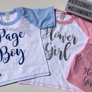 Flower Girl Pajamas, Page Boy Pyjamas Personalised - Etsy UK