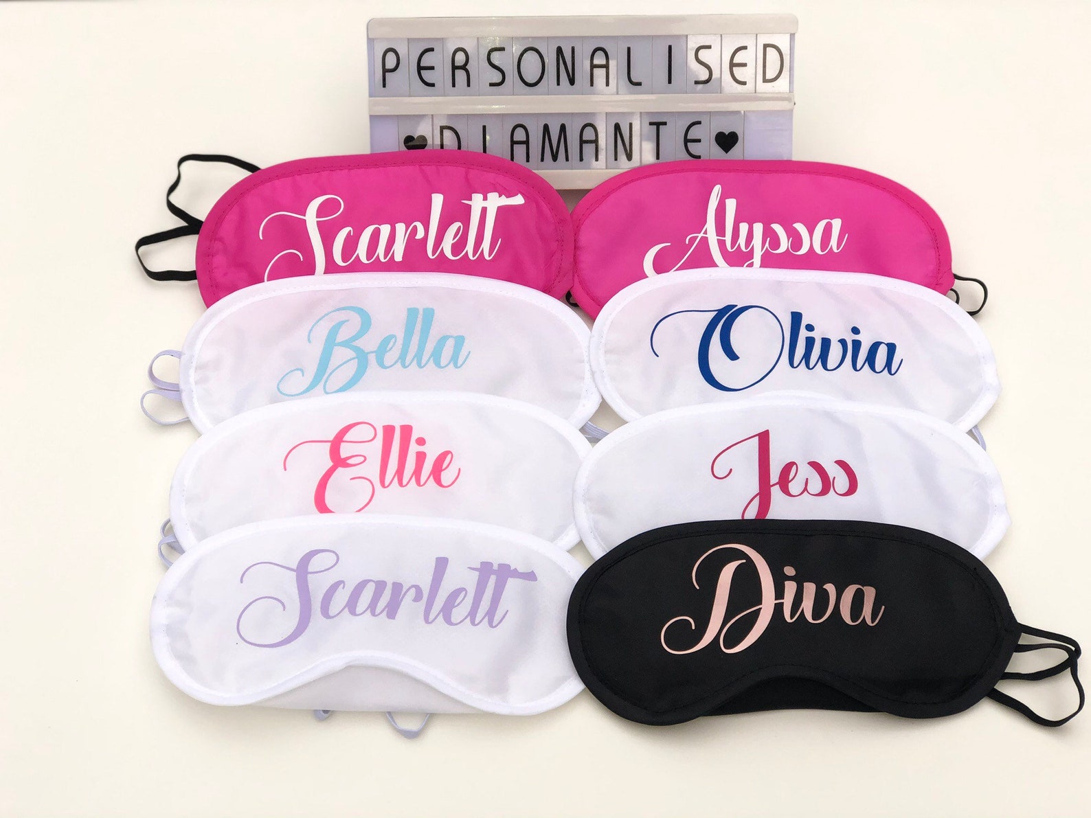 Sleepover Eye masks sleep masks spa party personalised | Etsy