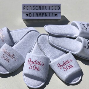 Personalised Birthday Girl Slippers, 50th Birthday Slippers, - Etsy UK