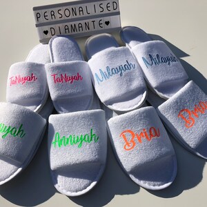 Kids Sleepover Party Spa Slippers Personalised - Etsy
