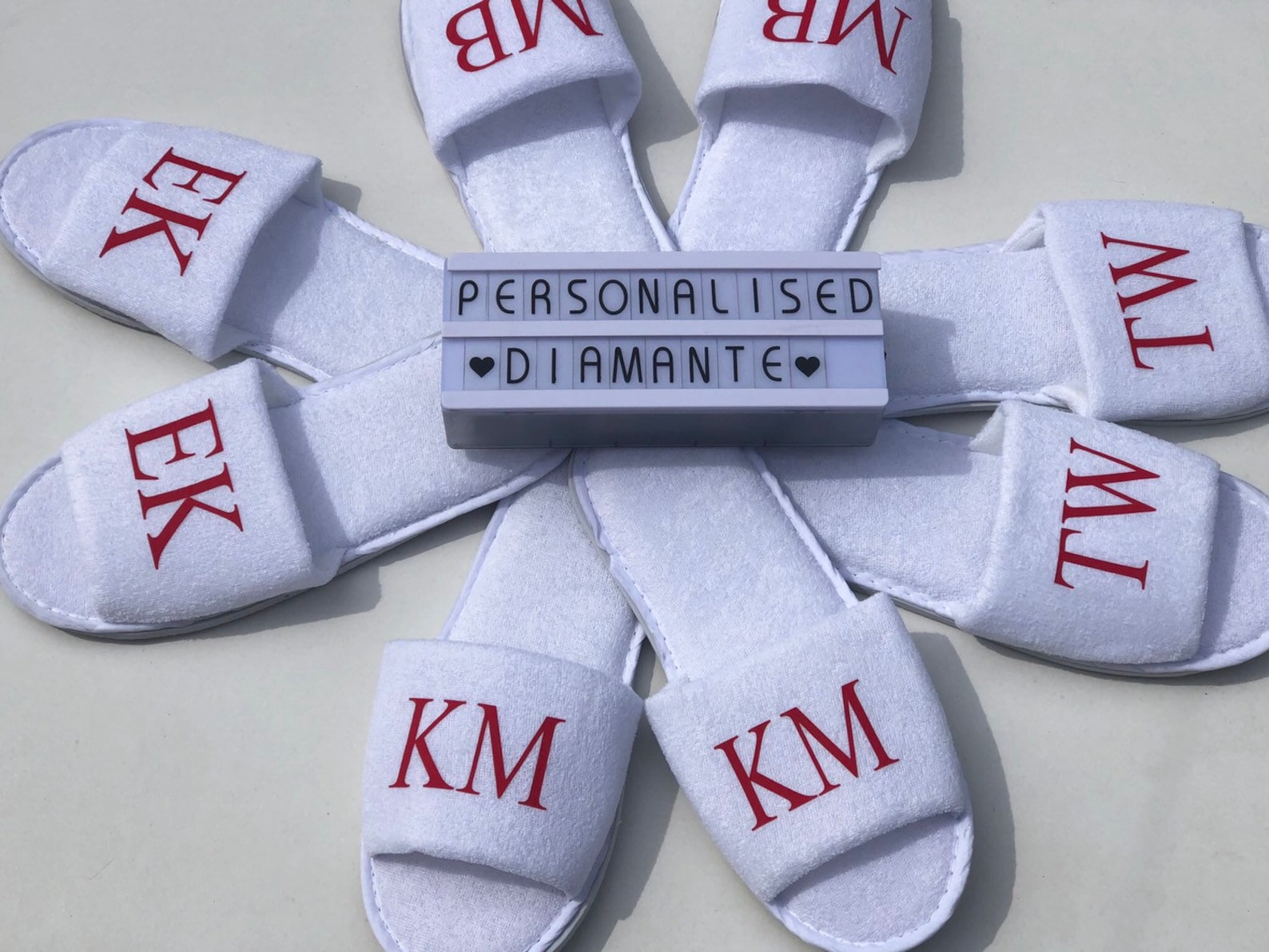 Personalised Slippers Monogrammed Initials - Etsy UK