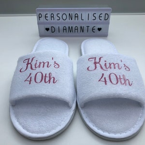 Personalised Birthday Girl Slippers, 50th Birthday Slippers, - Etsy UK