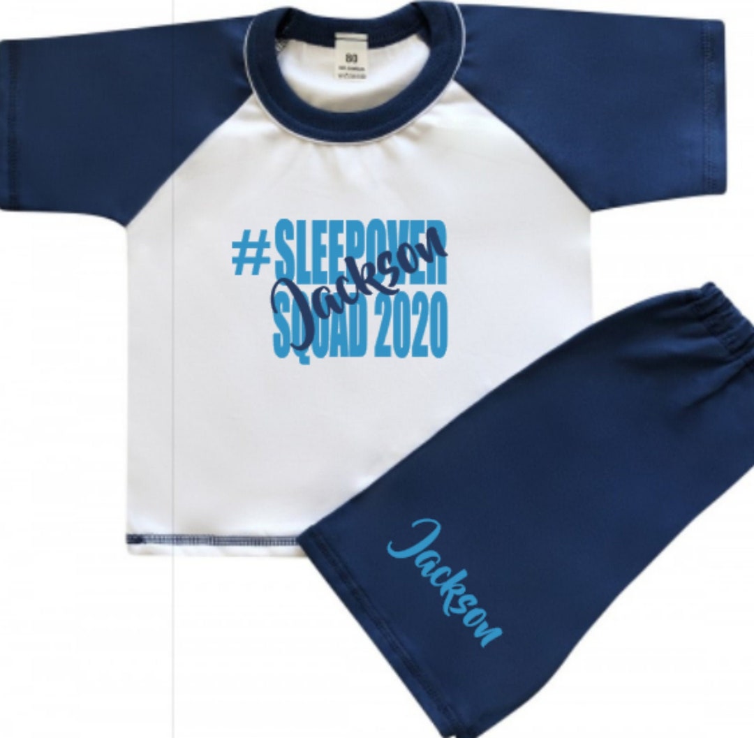 Personalised Boys Pyjamas Birthday, Sleepover Squad, Page Boy - Etsy