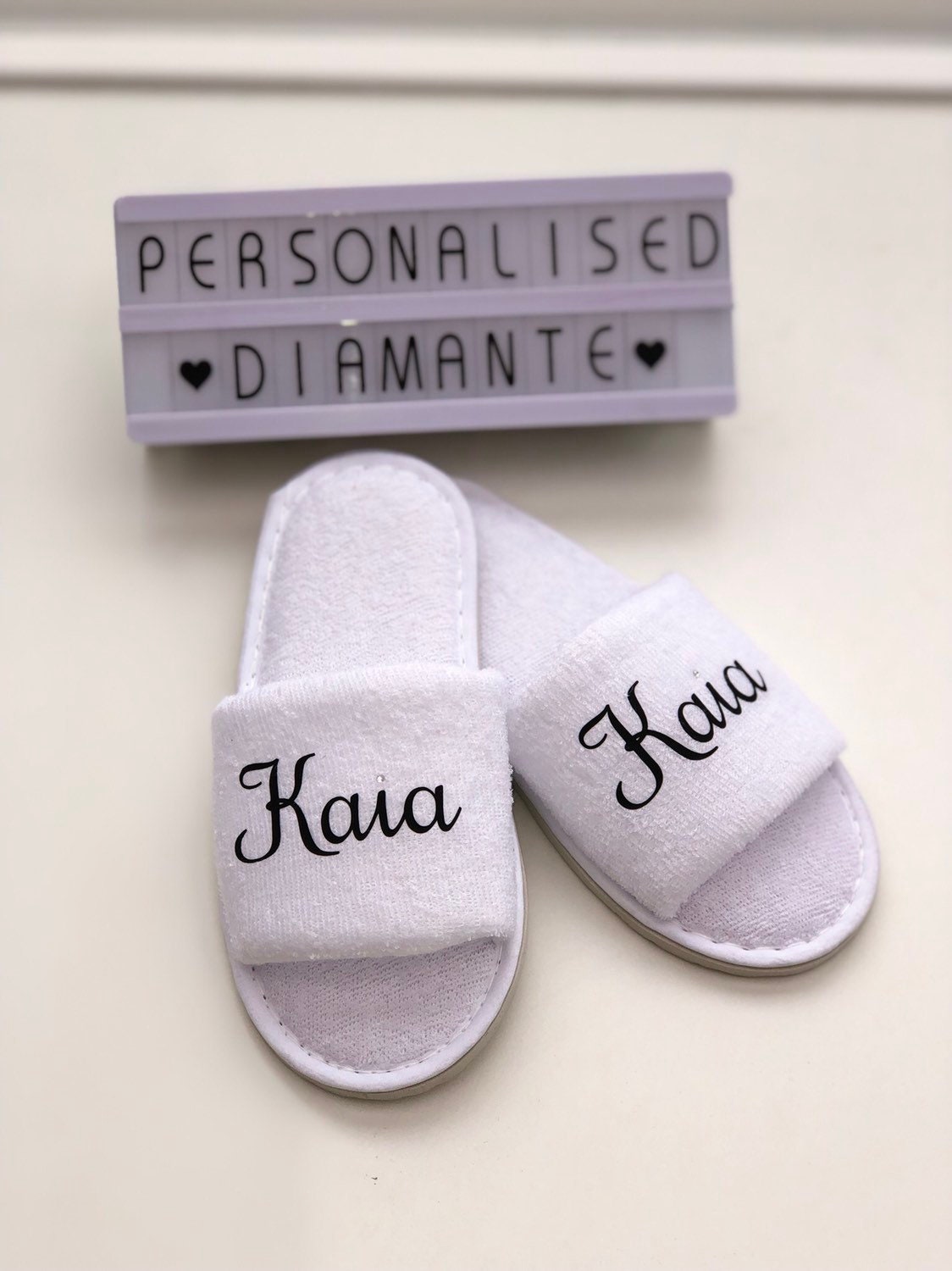 Personalised Bride Slipper, Bridesmaid Slippers, Hen Party Slippers ...