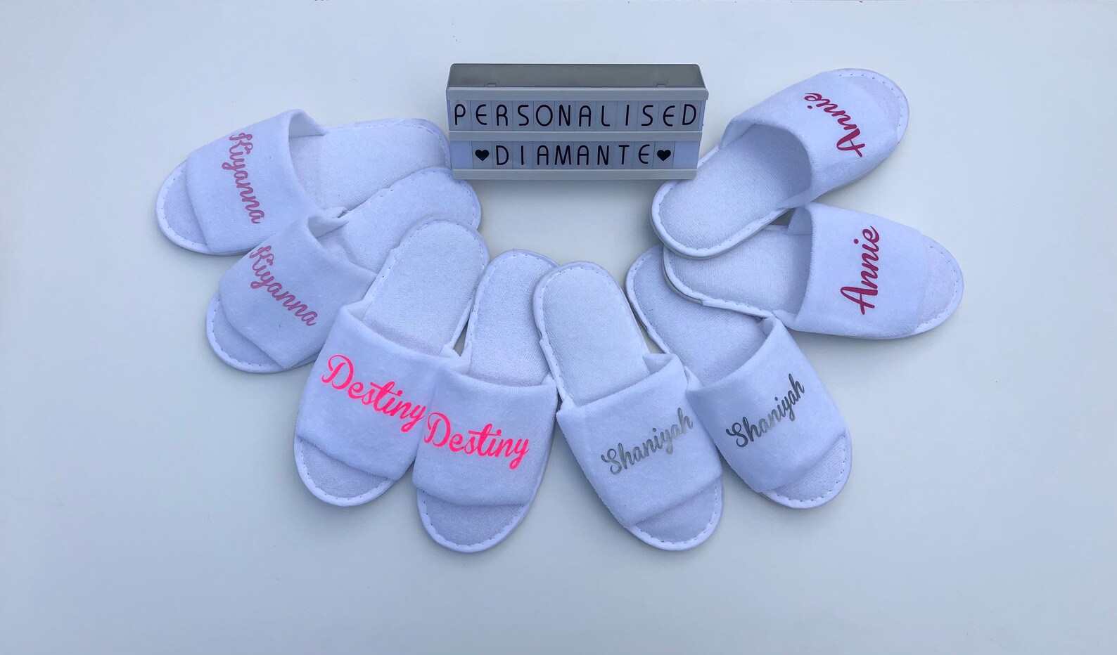 Personalised Sleepover Spa Slippers | Etsy