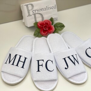 Personalised Slippers Monogrammed Initials - Etsy UK