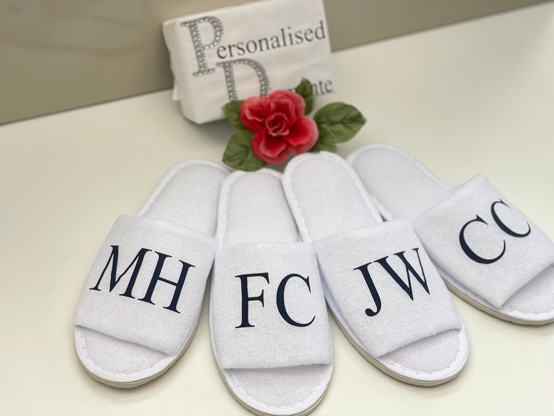 Personalised Slippers Monogrammed Initials - Etsy UK