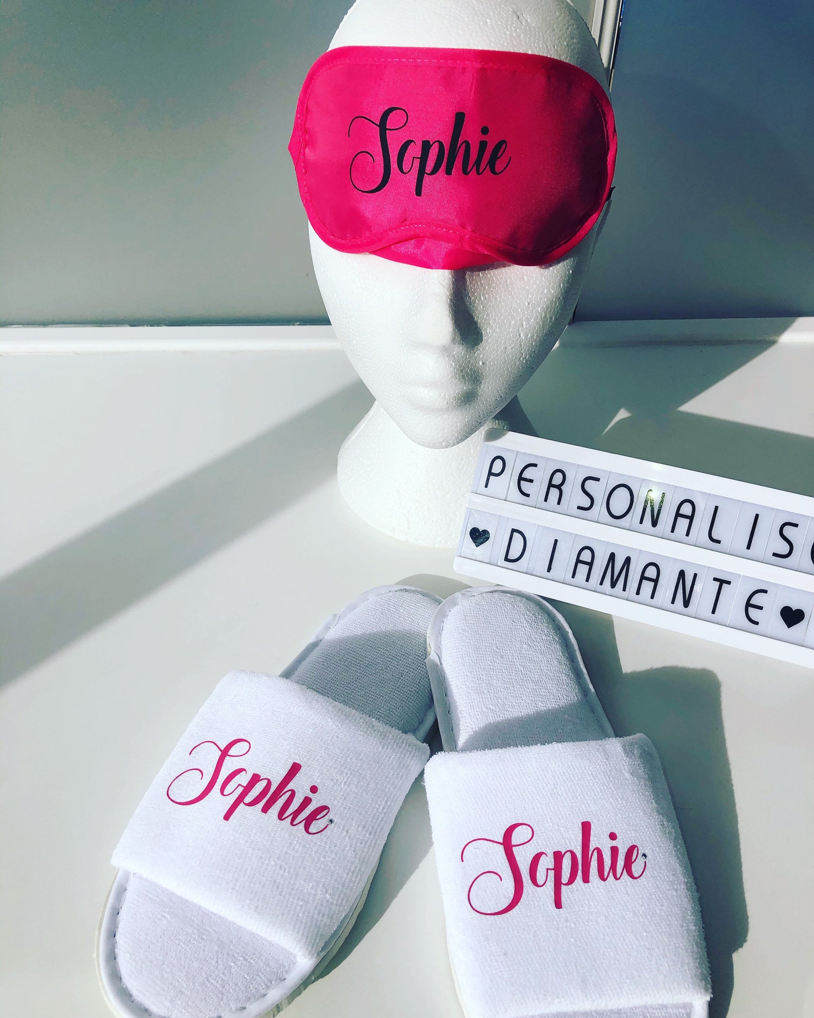 Sleepover Party Slippers and Eyemask Set | Etsy