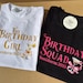 Birthday Girl Squad T-shirts, Birthday Party Tops, Birthday Girl ...