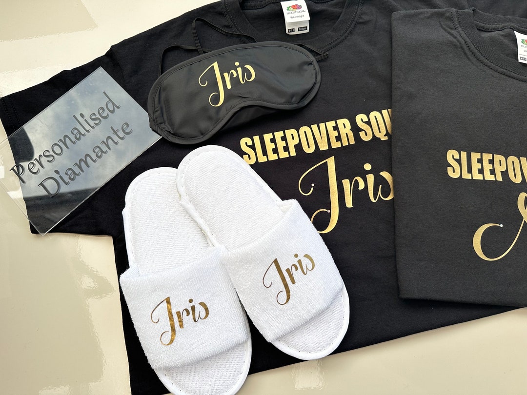 Slumber Squad, Sleepover, Birthday Pamper Party T-shirt, Sleep Mask ...