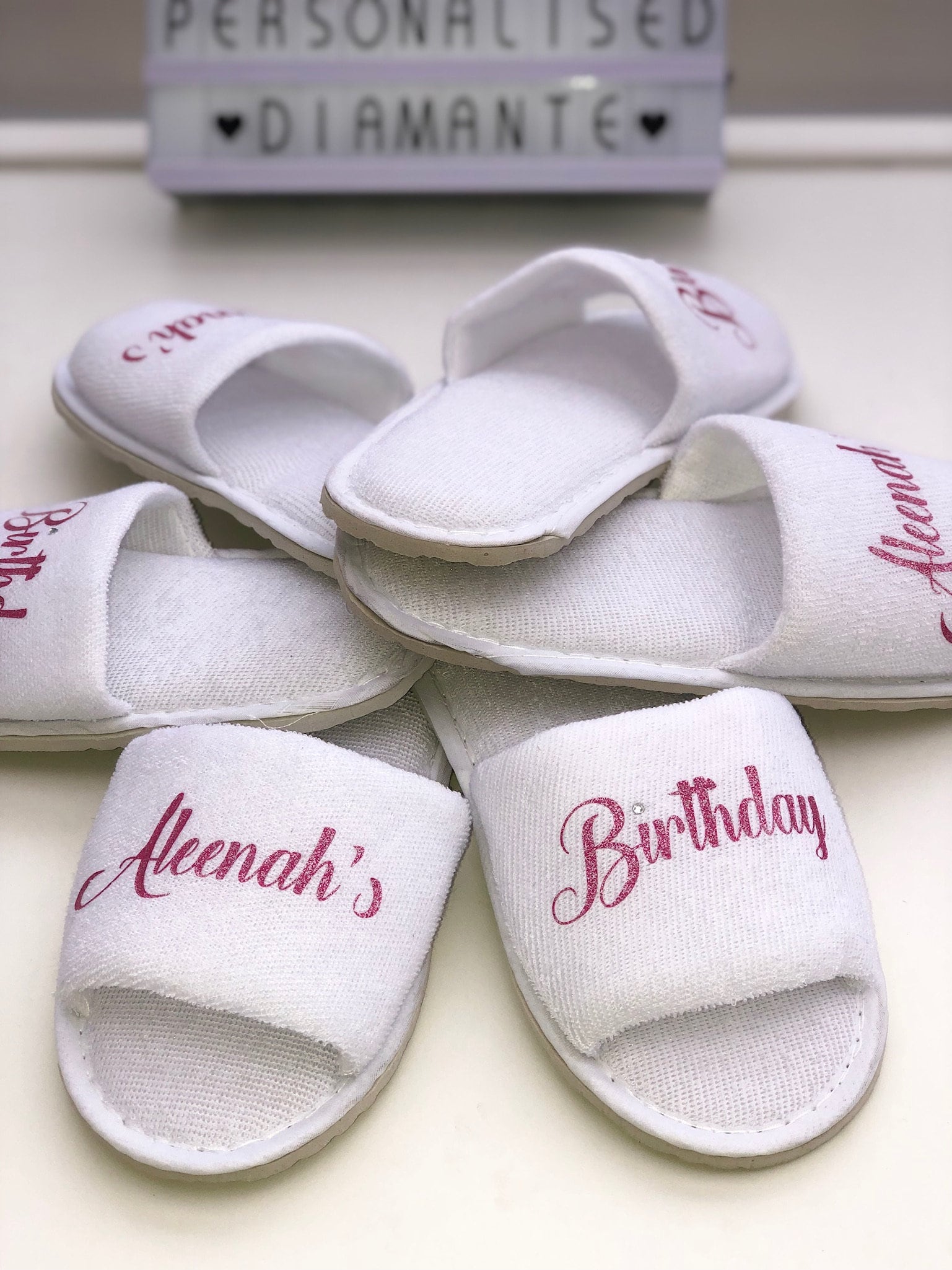 Birthday Personalised Kids Spa Day Slippers - Etsy UK