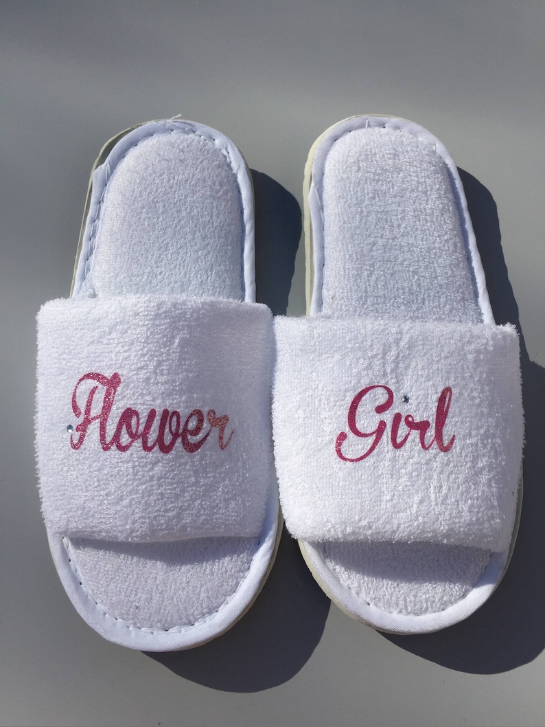 Flower Girl Slippers Personalised Slippers Flower Girl Gift - Etsy ...