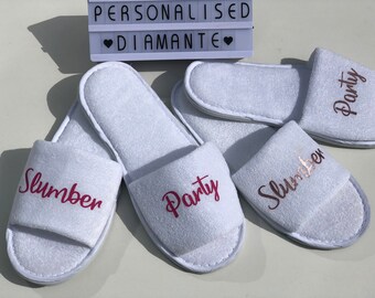 Personalised Sleepover Spa Slippers | Etsy