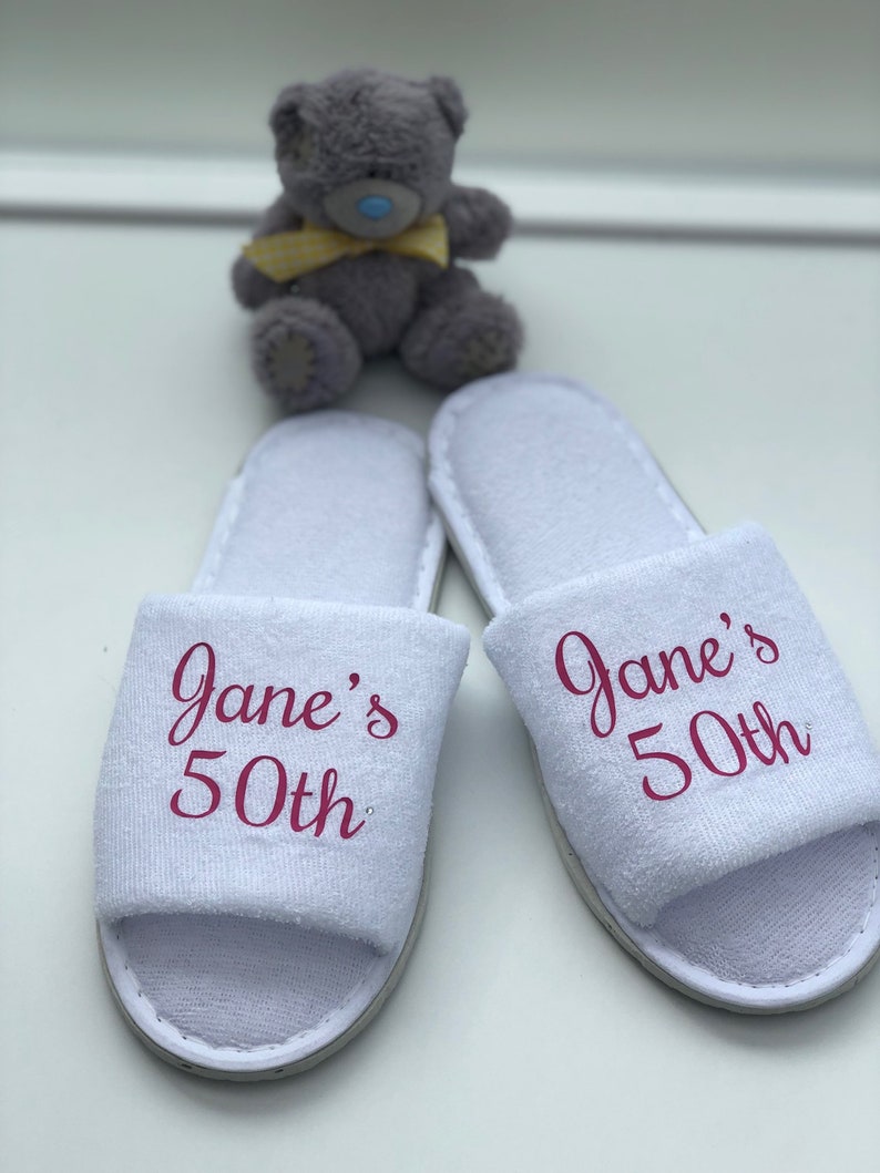 Personalised Birthday Girl Slippers 60th Birthday Spa - Etsy UK