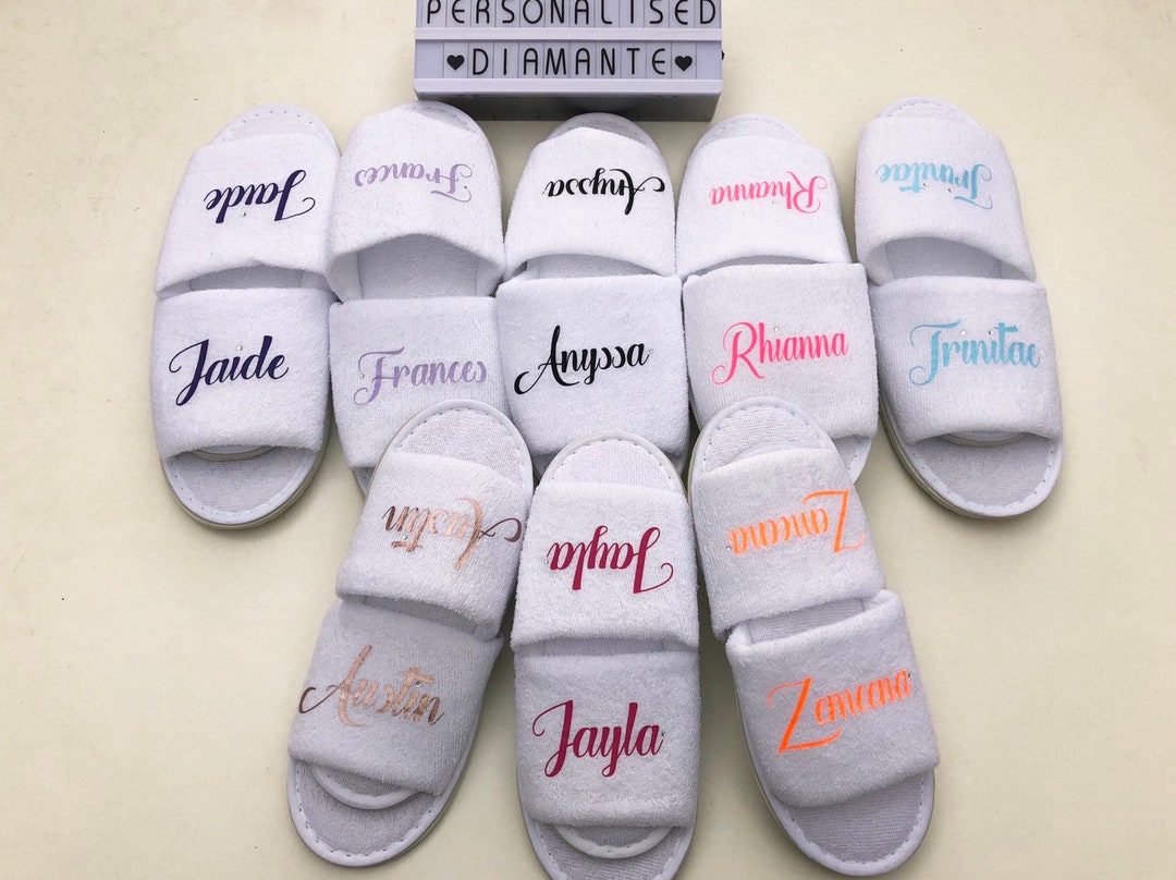Personalised Spa Slippers: Birthday Sleepover Party Favour's - Etsy