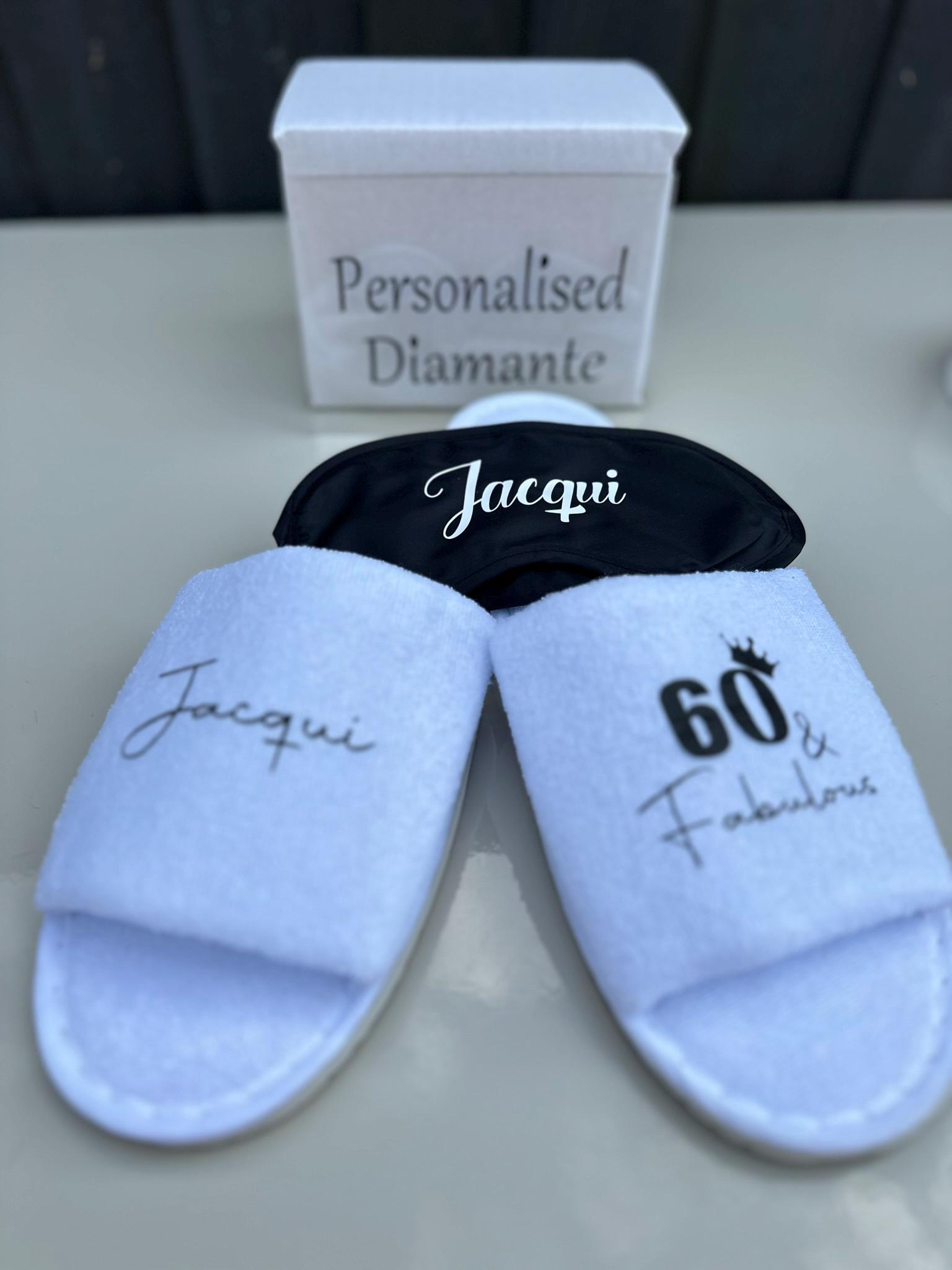 Personalised 60 and Fabulous Spa Day Slippers 18th 30th 50th 40th Birthday Etsy UK