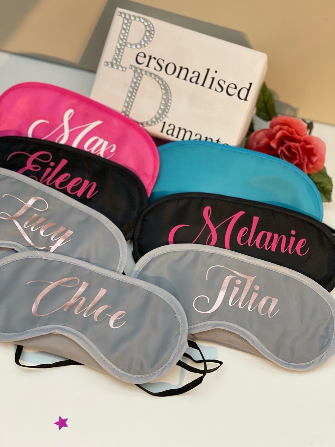 Sleepover Eye Masks, Sleep Masks , Spa Party Personalised - Etsy