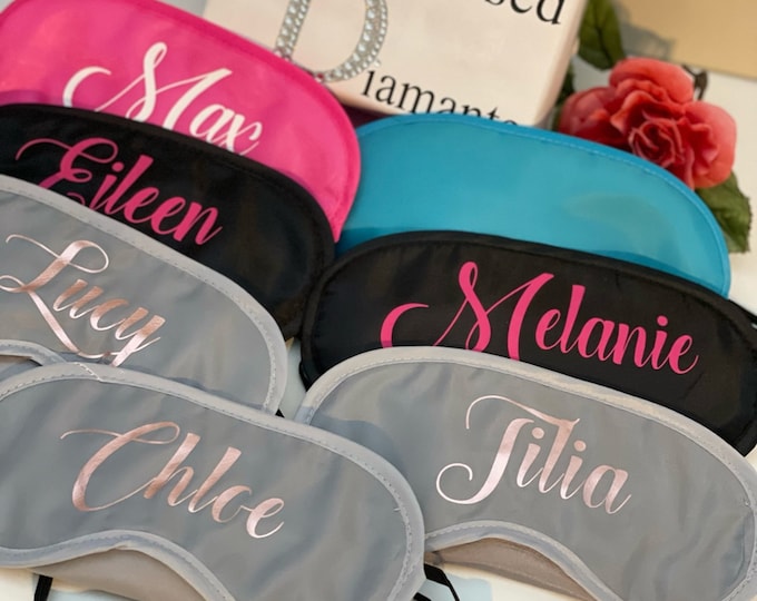 Sleepover Eye Masks, Sleep Masks , Spa Party Personalised - Etsy UK