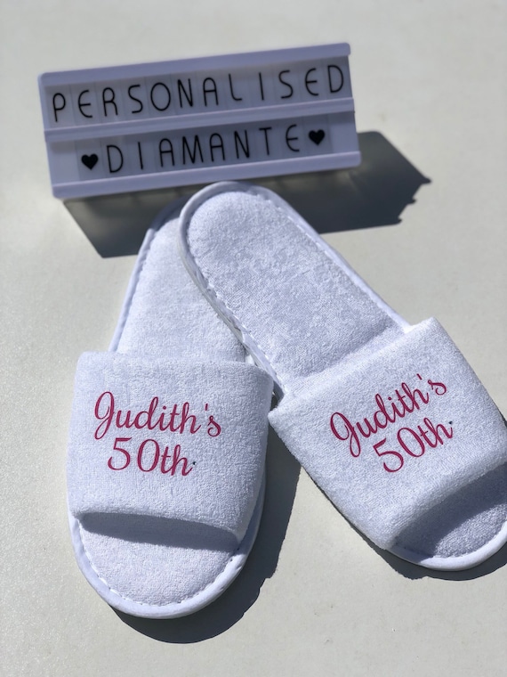 Personalised Birthday Girl Slippers 50th Birthday Slippers | Etsy UK