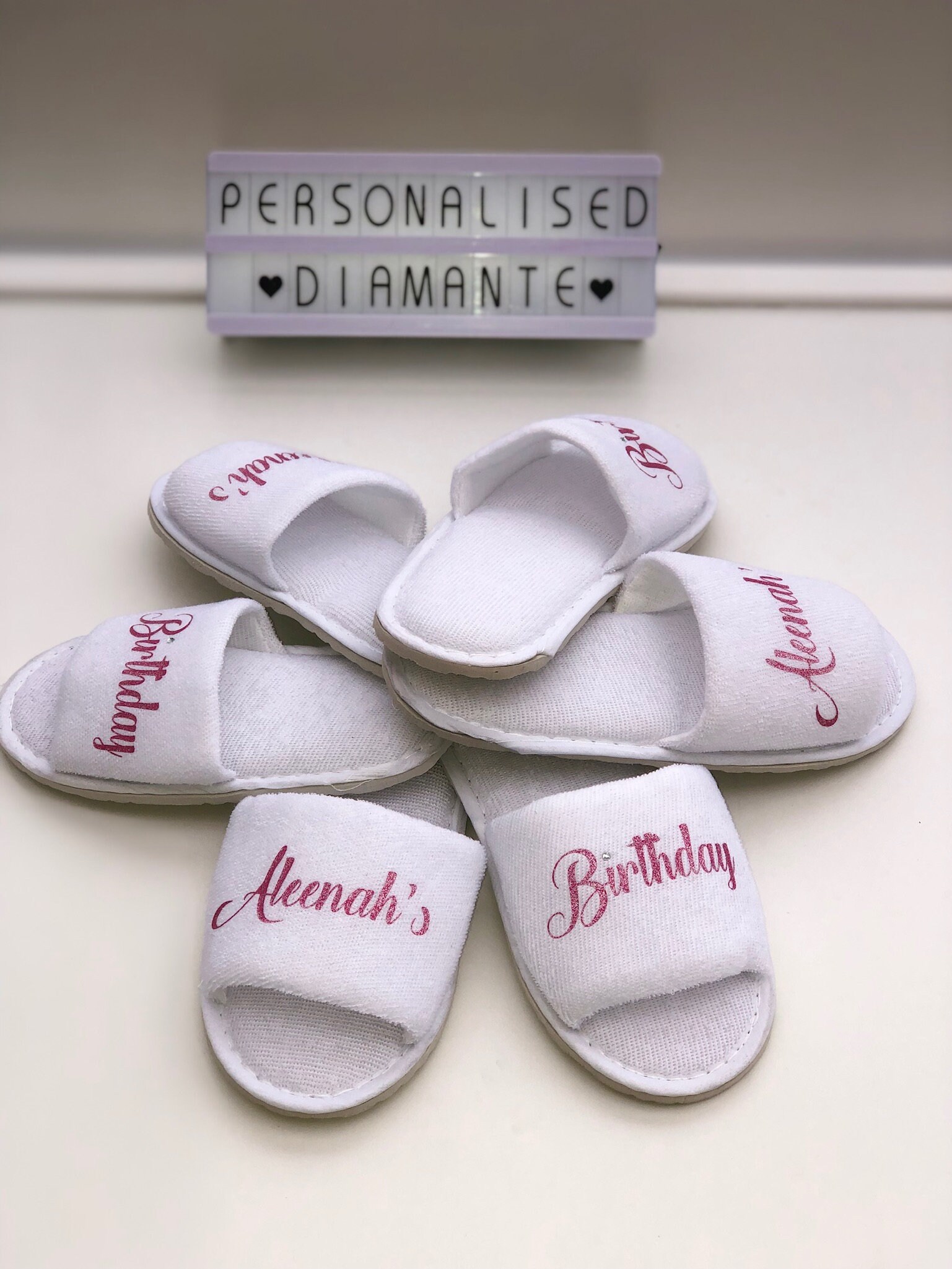 Birthday Personalised Kids Spa Day Slippers - Etsy UK