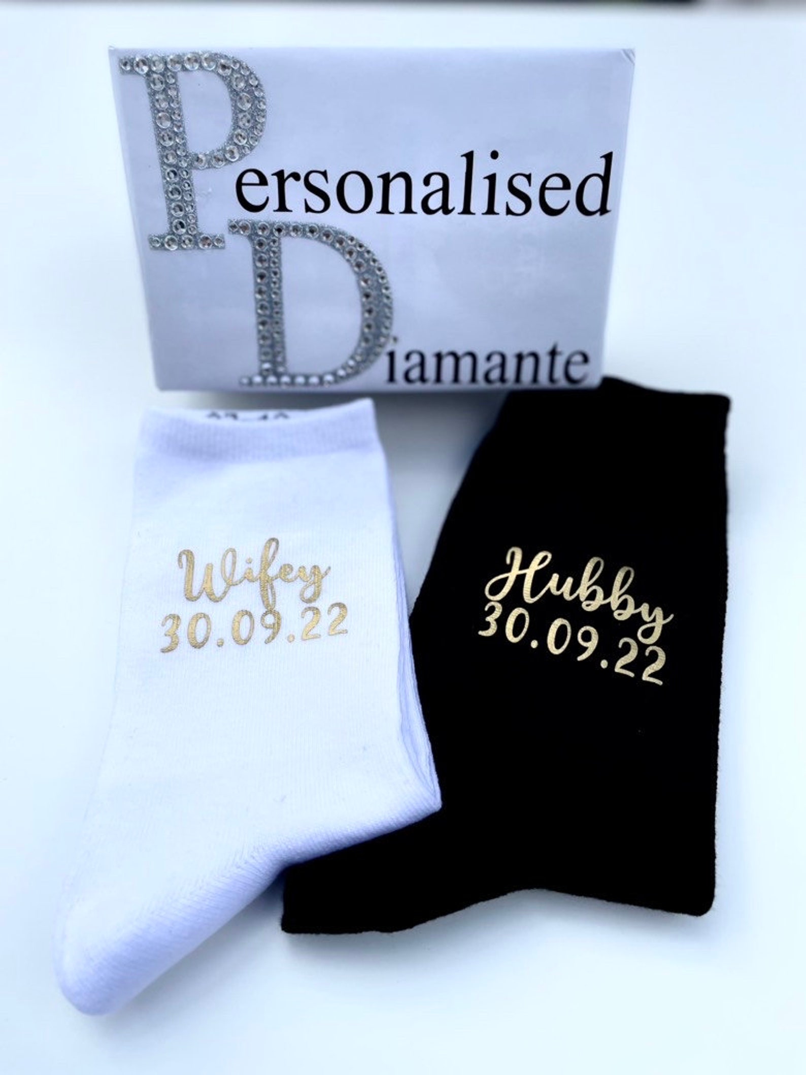 Hubby Wifey Matching Socks Set - Etsy UK