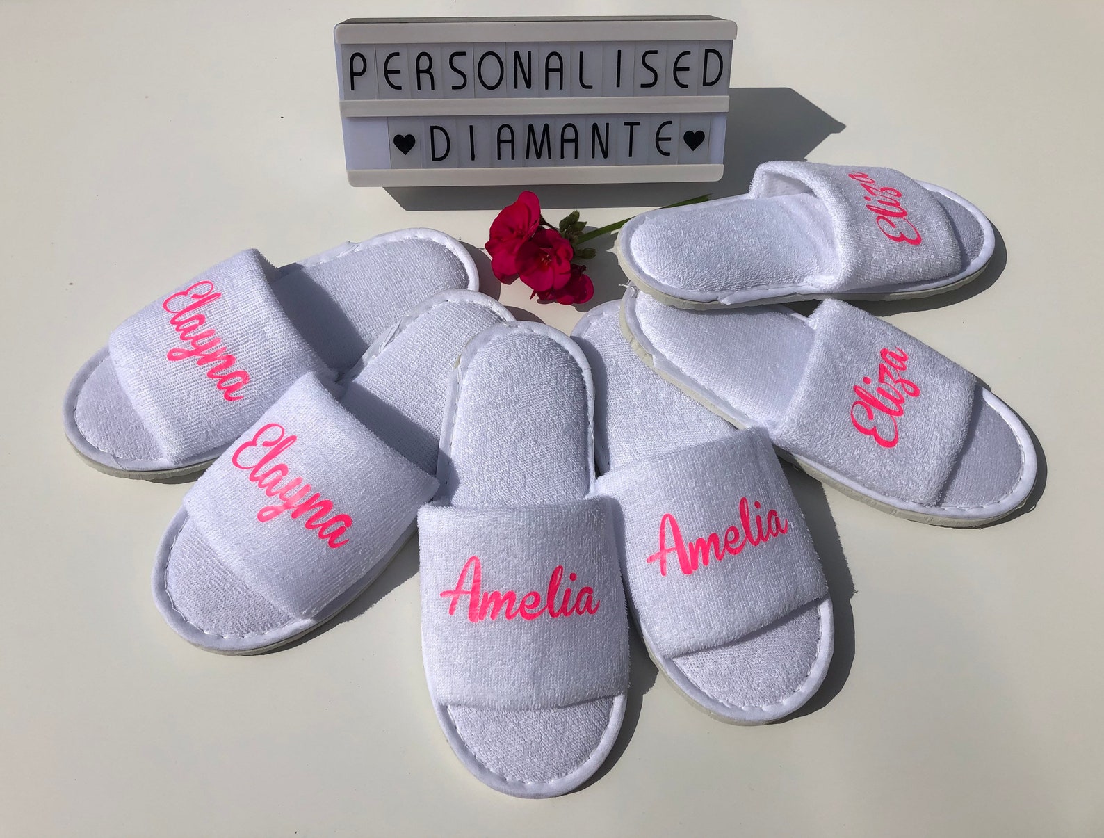 Personalised Sleepover Spa Slippers - Etsy