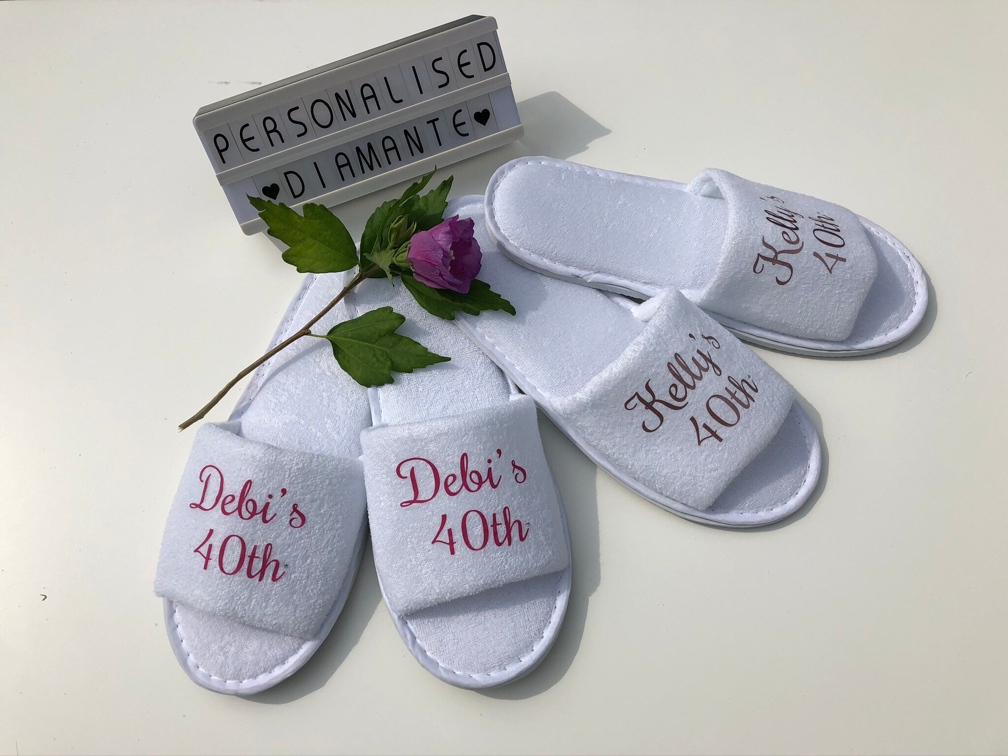 Personalised Birthday Girl Slippers 40th Birthday Slippers - Etsy UK