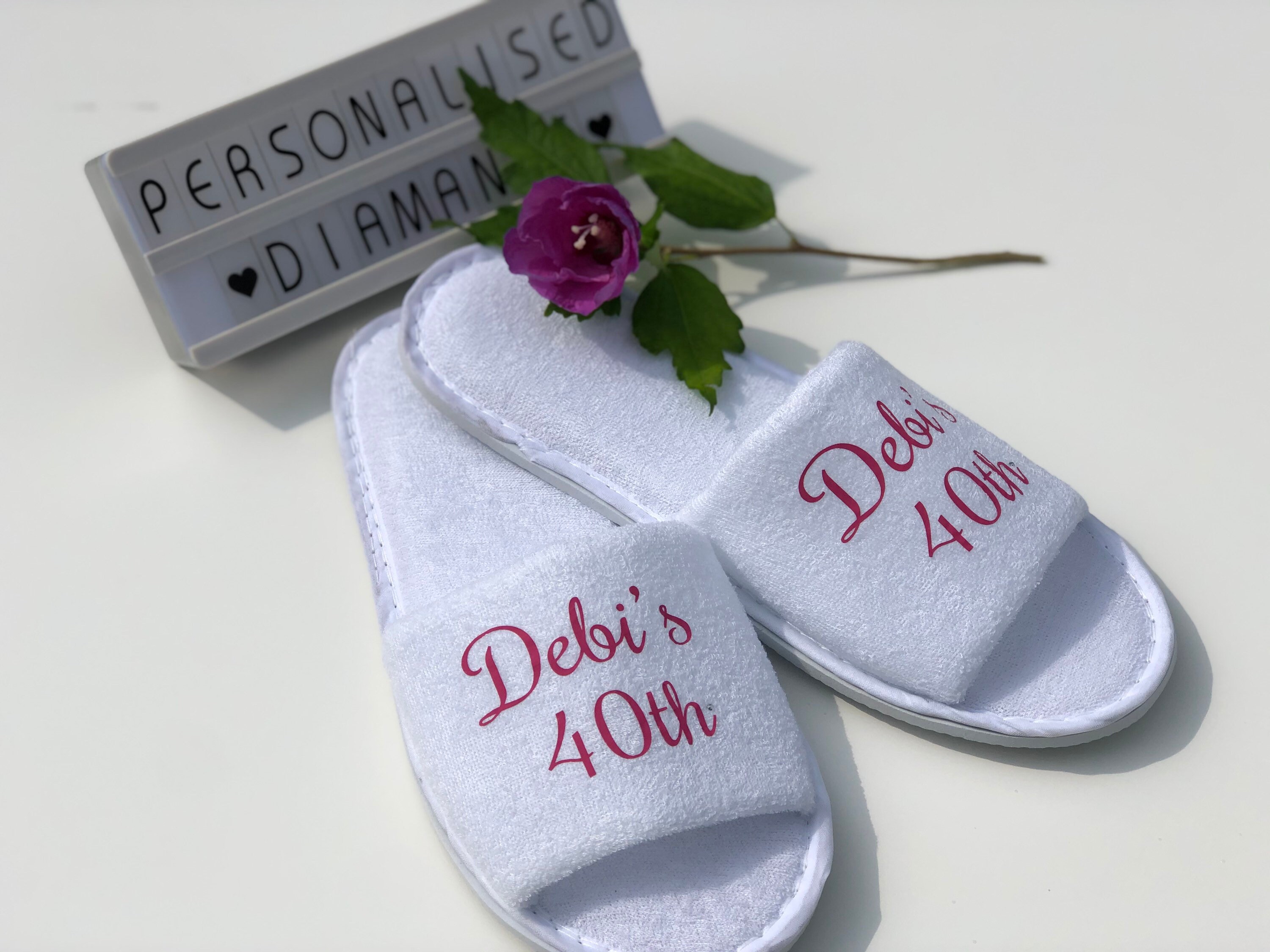 Personalised Birthday Girl Slippers 40th Birthday Slippers | Etsy UK