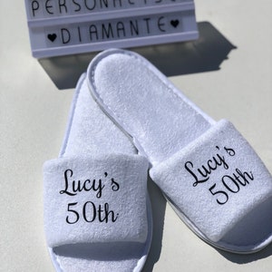 Personalised Birthday Girl Slippers, 50th Birthday Slippers, - Etsy UK