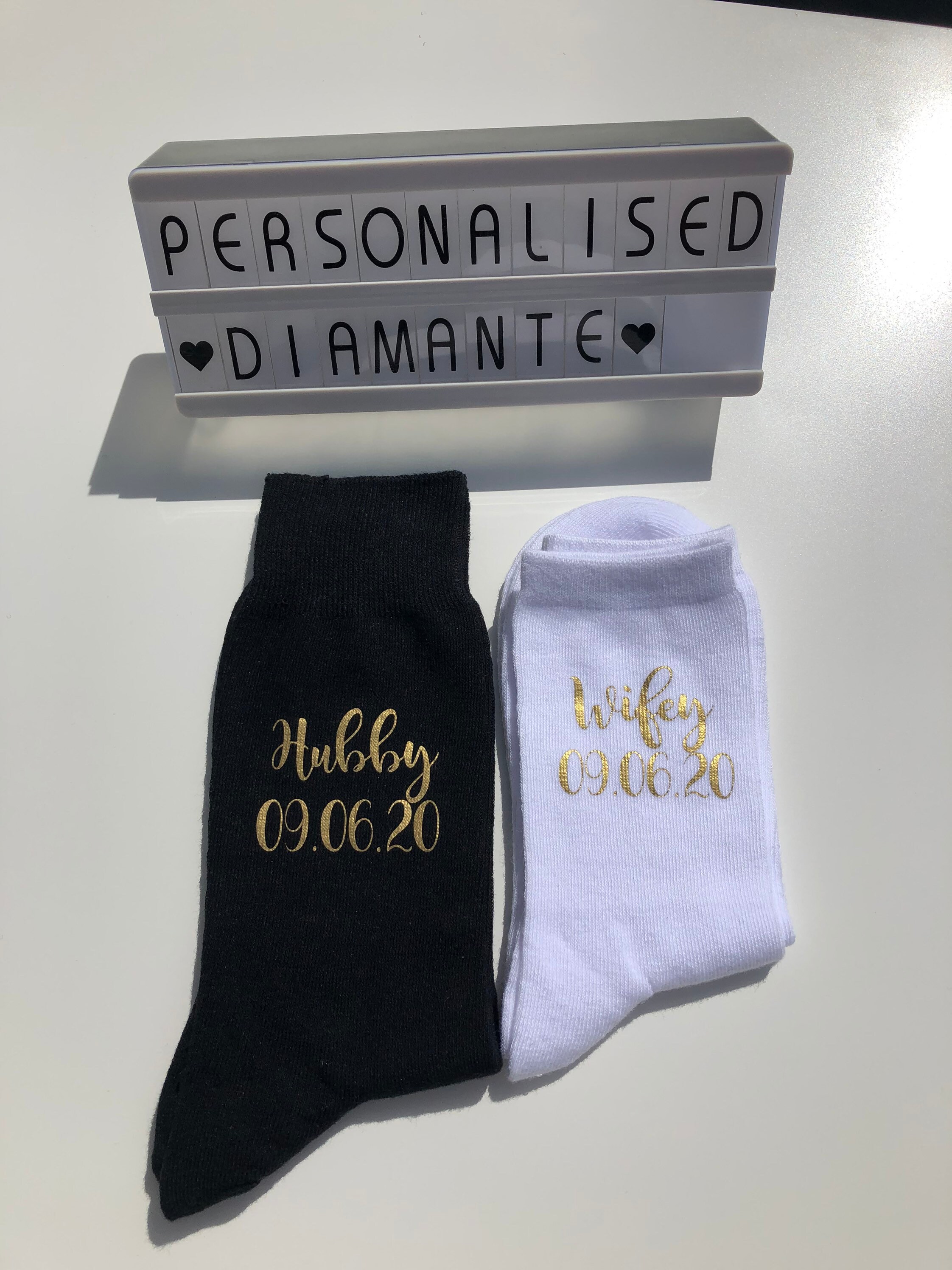 Hubby Wifey Matching Socks Set | Etsy UK