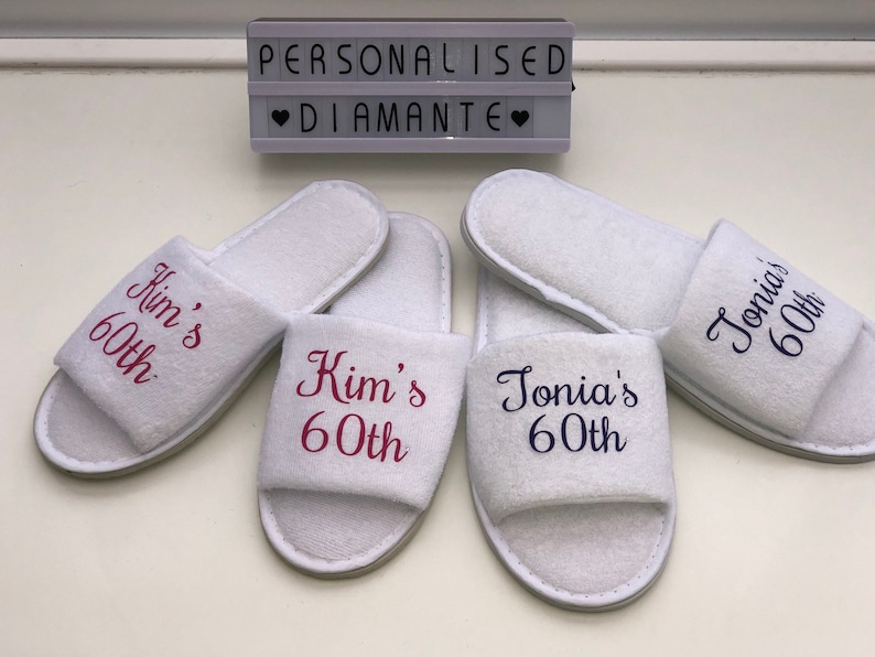 Personalised Birthday Girl Slippers 60th Birthday Spa - Etsy UK