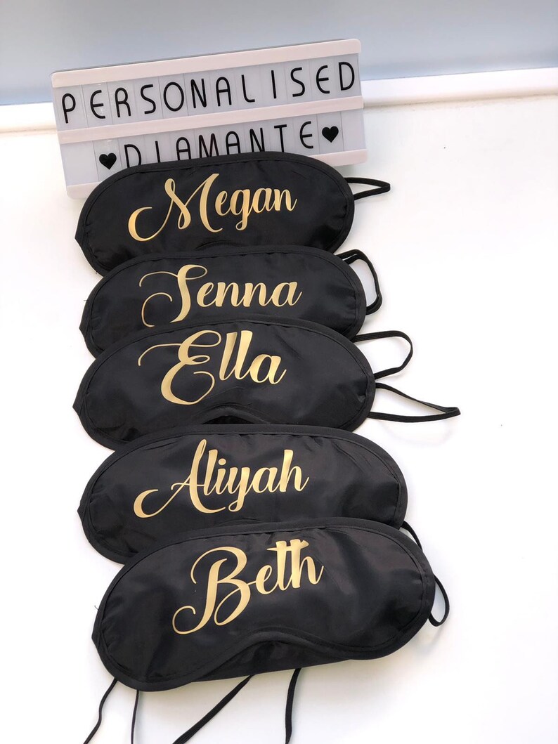Sleepover Eye Masks Sleep Masks Spa Party Personalised | Etsy
