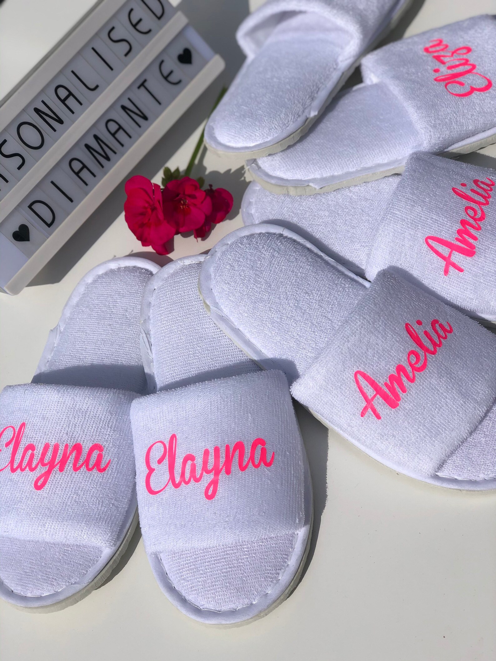 Personalised Sleepover Spa Slippers | Etsy UK