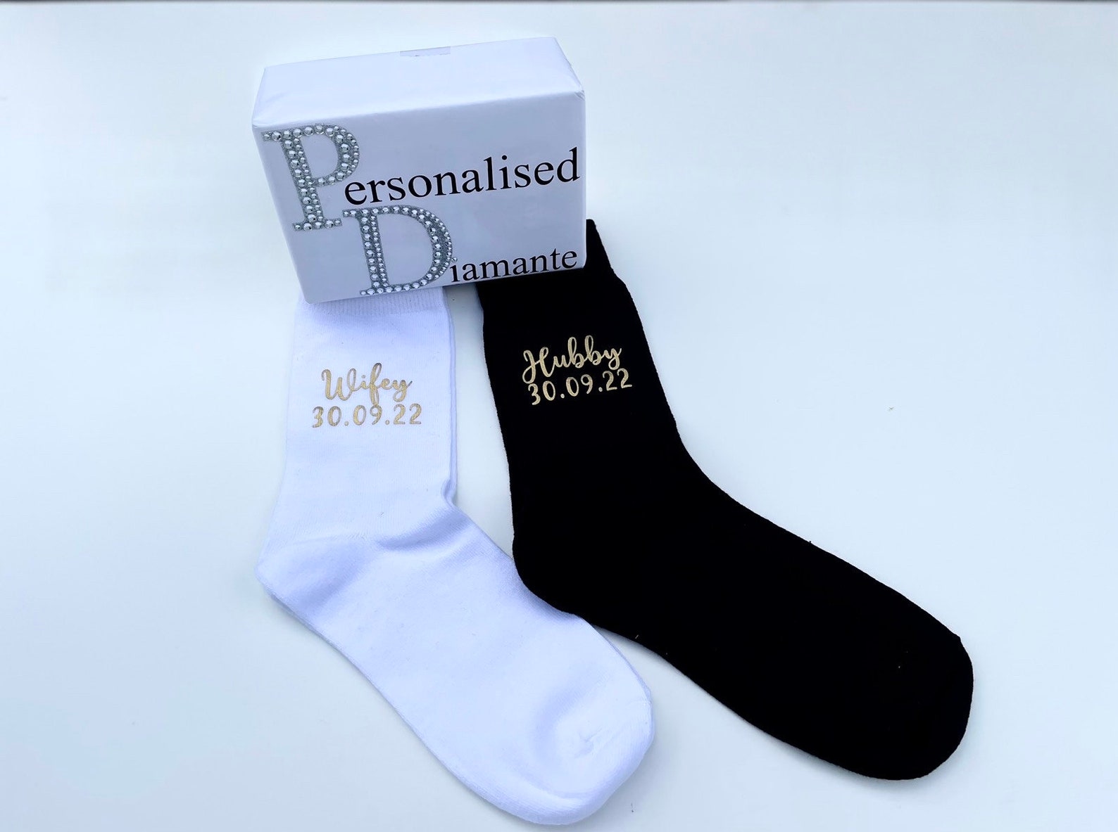 Hubby Wifey Matching Socks Set - Etsy UK