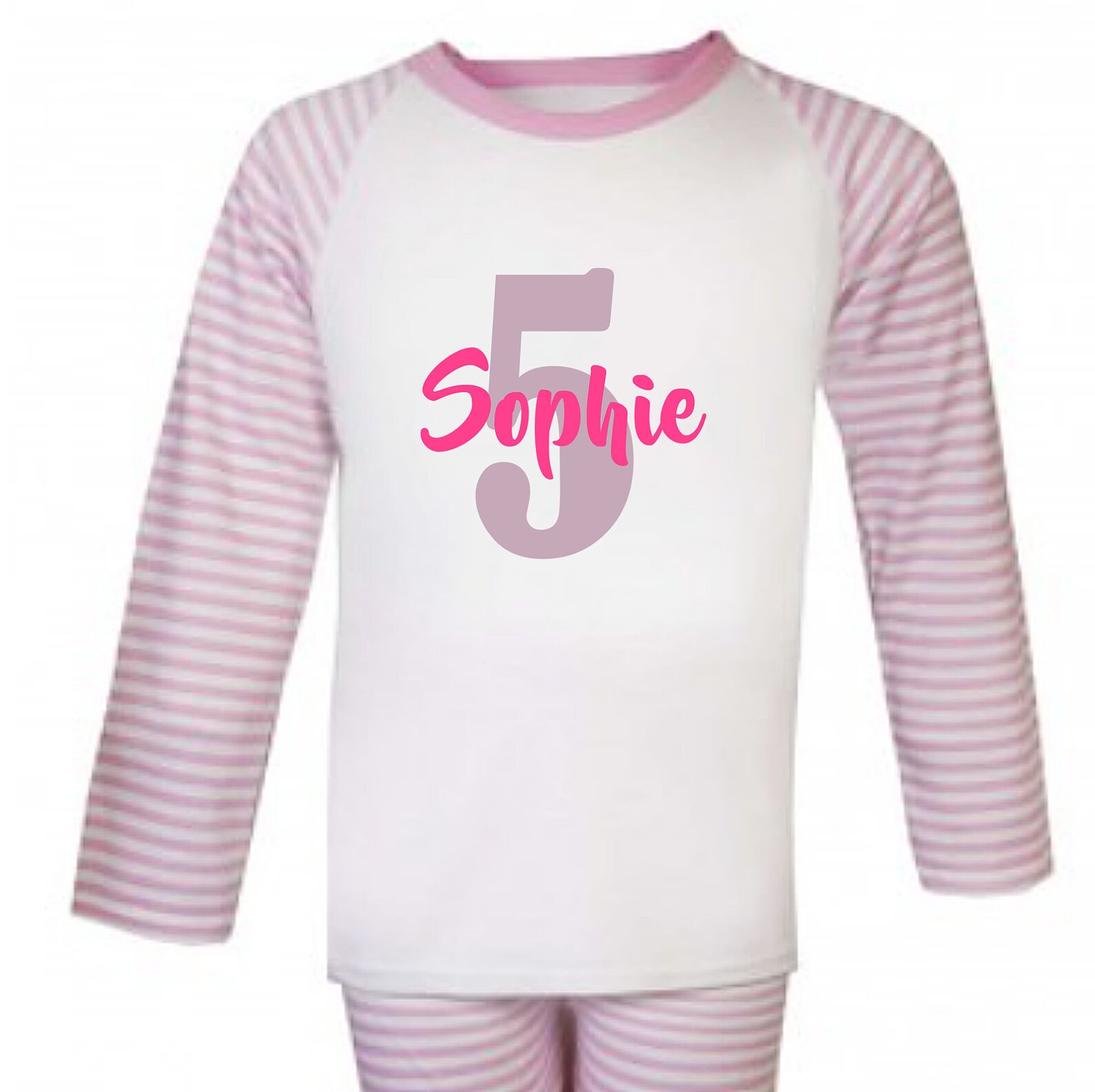 Personalised Girls Pyjamas Name Initial or Age 100% Cotton - Etsy UK