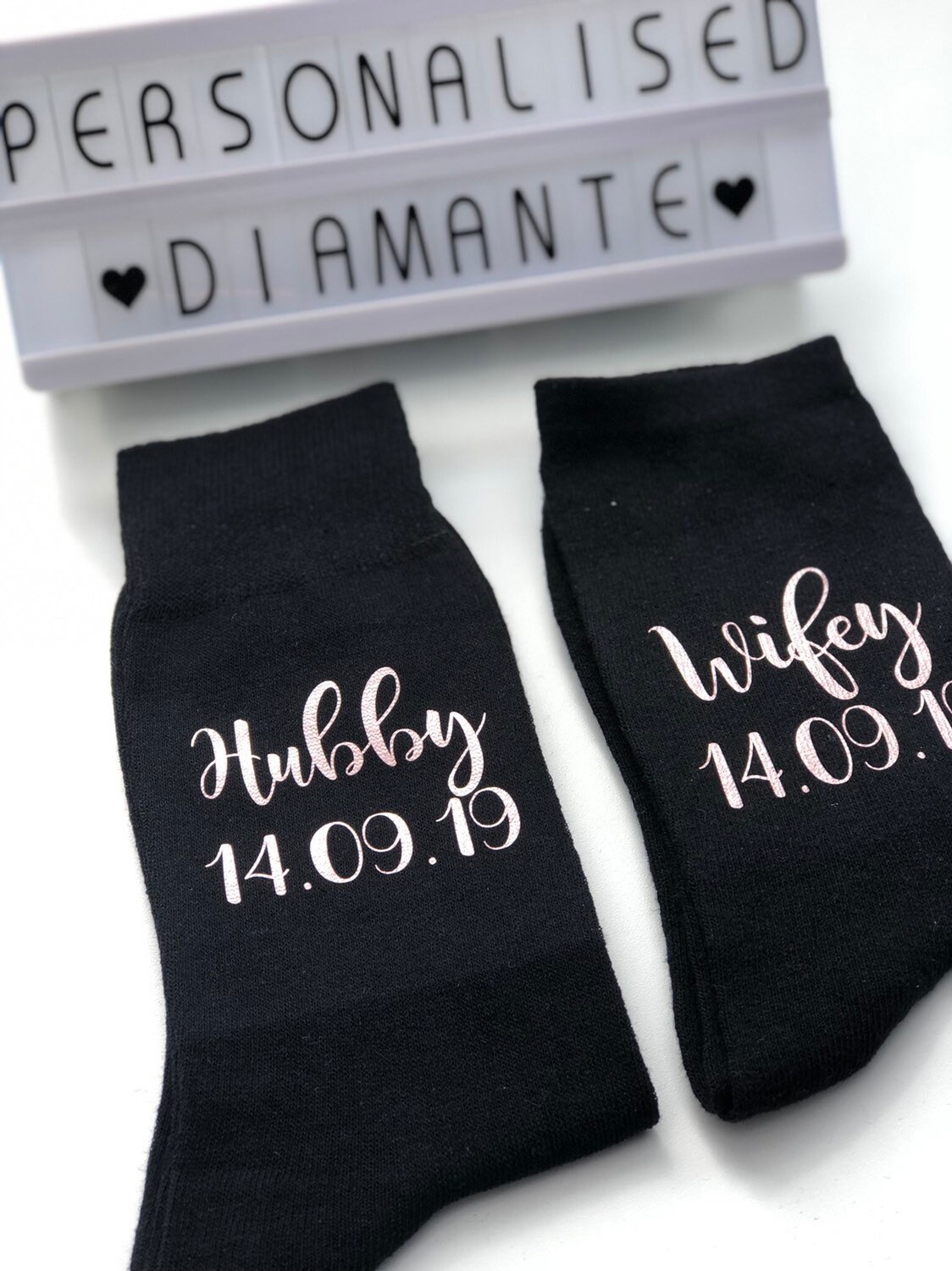Hubby Wifey Matching Socks Set | Etsy UK