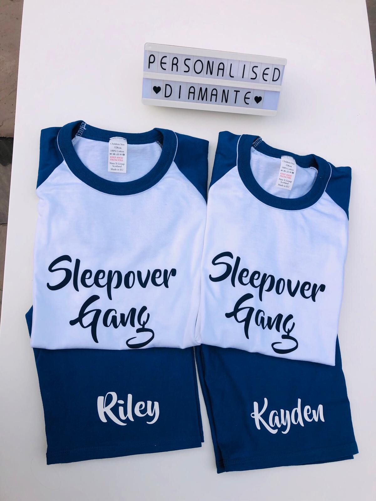 Personalised Pyjamas Boys Birthday Sleepover Squad Page - Etsy UK