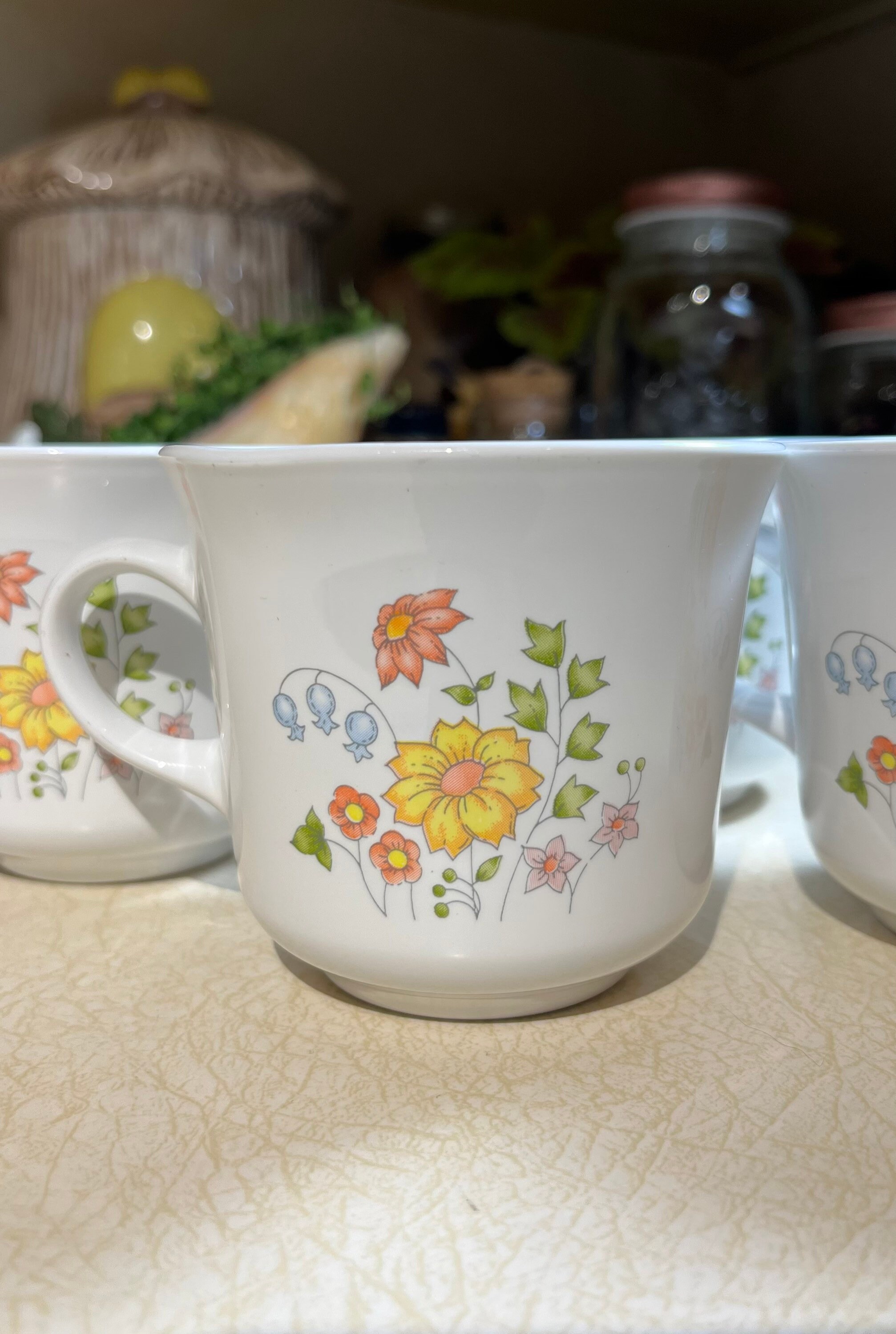 Vintage Spring Meadow Corning Cups Set of 4 - Etsy